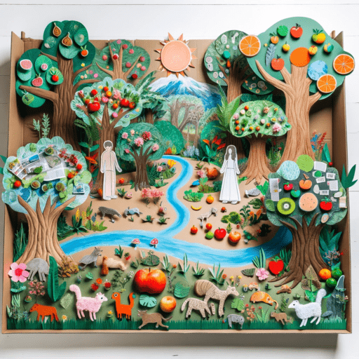 La historia de Adán y Eva para niños (con preguntas y actividades)